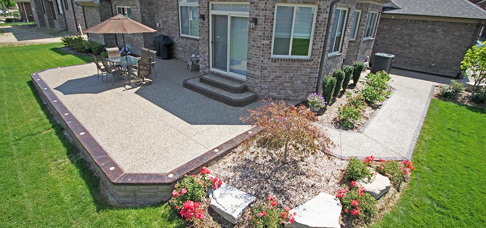 Exposed Aggregate Patios Shelby Township MI Biondo Cement